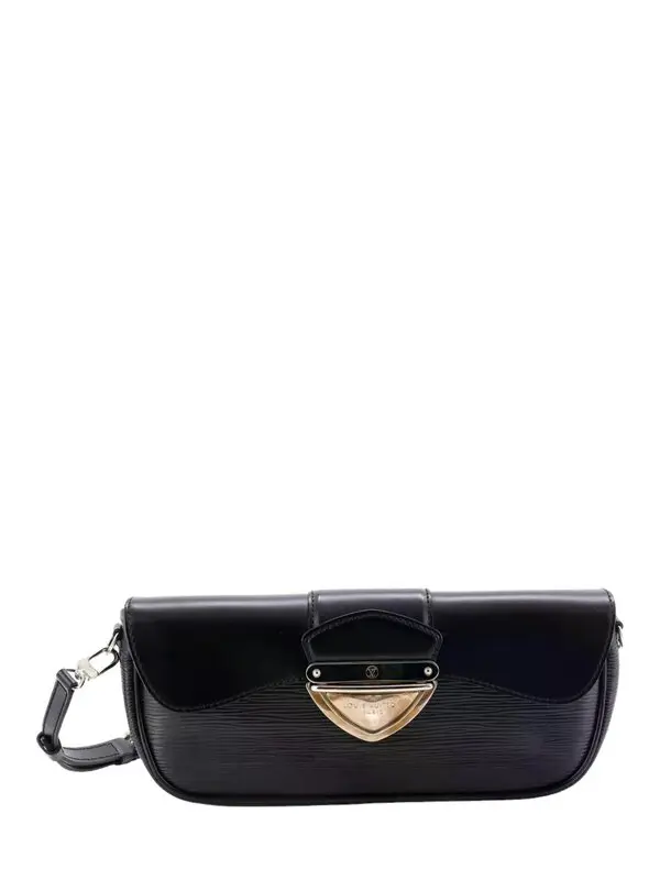 LOUIS VUITTON Montaigne Epi Leather Clutch Bag - Black