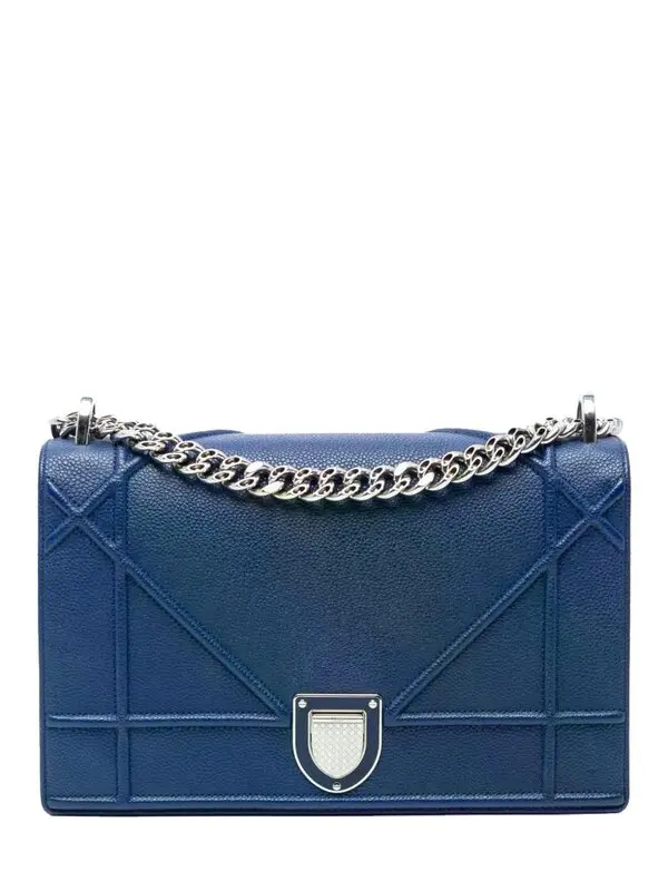 Dior 2015 Medium Diorama Flap Bag - Blue