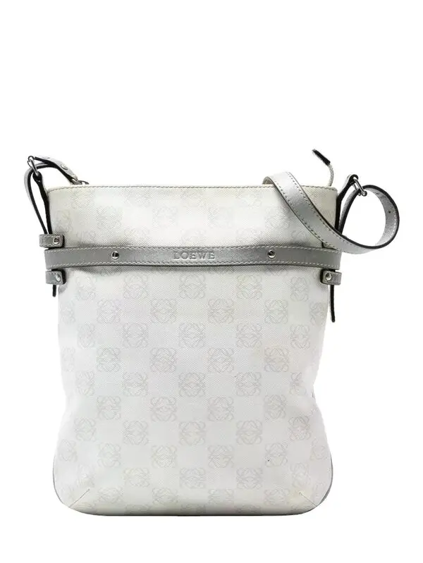 Loewe 2007 Anagram Coated Canvas Crossbody Bag - White