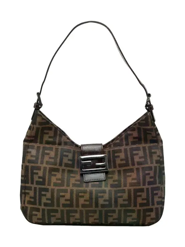Fendi 2000-2010 Zucca Canvas Shoulder Bag - Brown