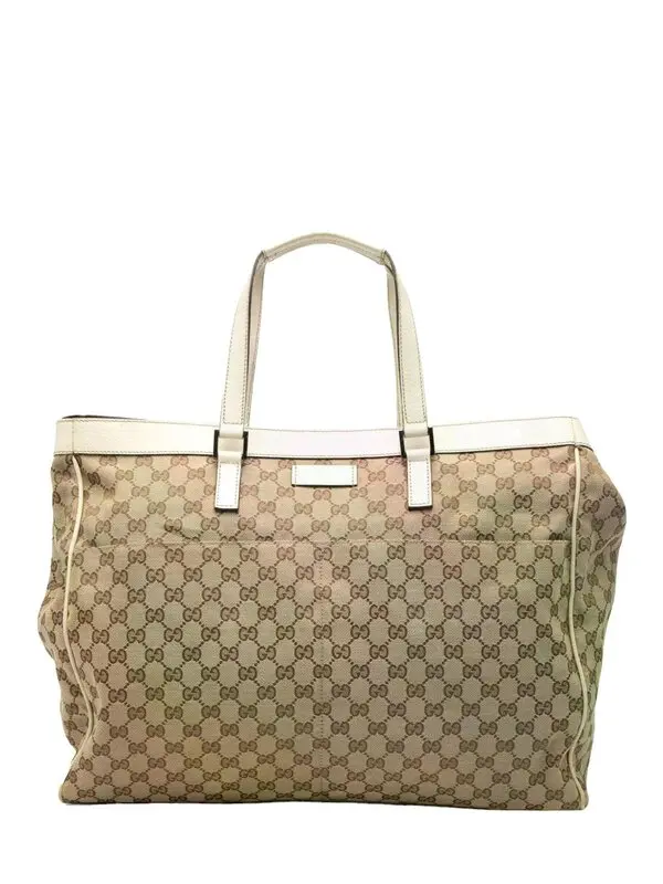 Gucci Gg Canvas Tote Bag - White