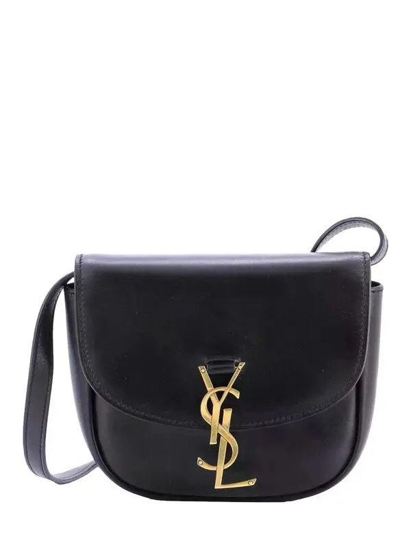 Saint Laurent Kaia Leather Small Shoulder Bag - Black