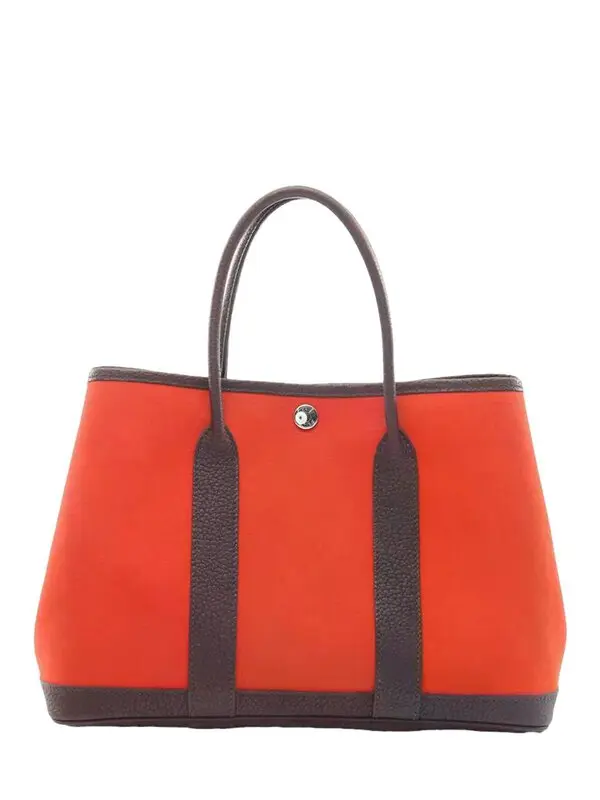 Hermès 2022 Toile And Negonda Garden Party 30 Tote Bag - Red