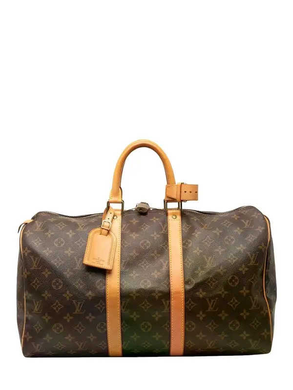 LOUIS VUITTON 2005 Monogram Keepall 45 Travel Bag - Brown