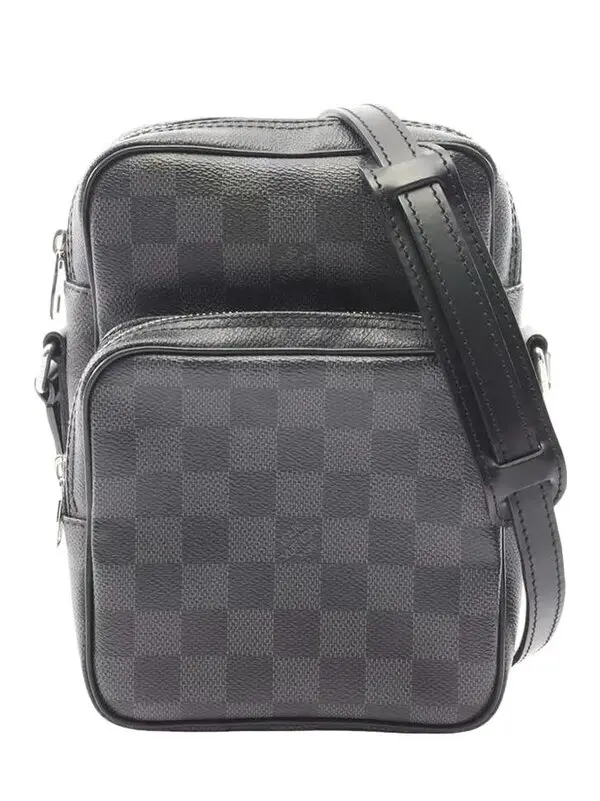 LOUIS VUITTON 2008 Damier Graphite Amazone Crossbody Bag - Black