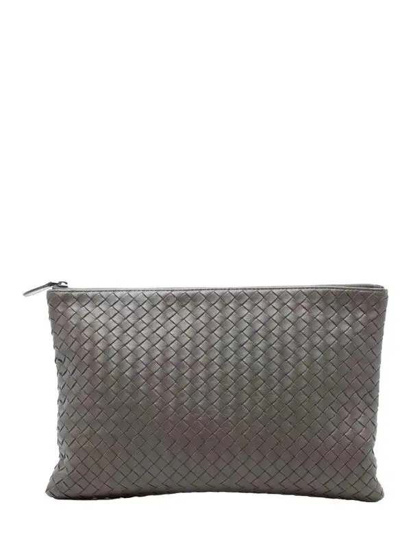 Bottega Veneta Nappa Intrecciato Clutch Bag - Brown
