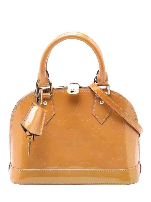 LOUIS VUITTON 2012 Monogram Vernis Alma Bb Satchel - Brown