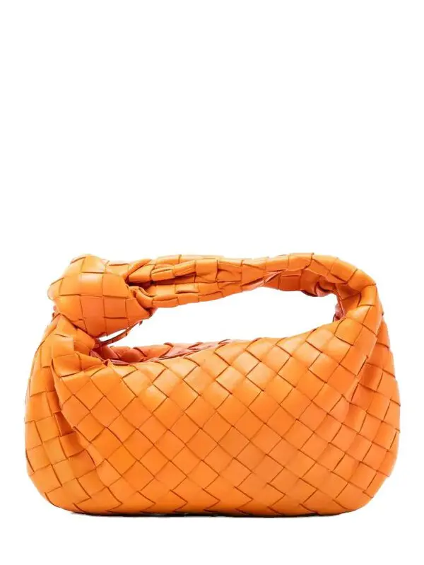 Bottega Veneta 2012-2026 Mini Nappa Intrecciato Jodie Hobo Bag - Orange