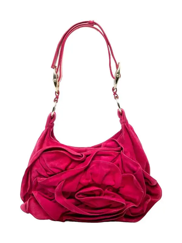 Saint Laurent 2000-2012 Suede Nadja Rose Shoulder Bag - Pink