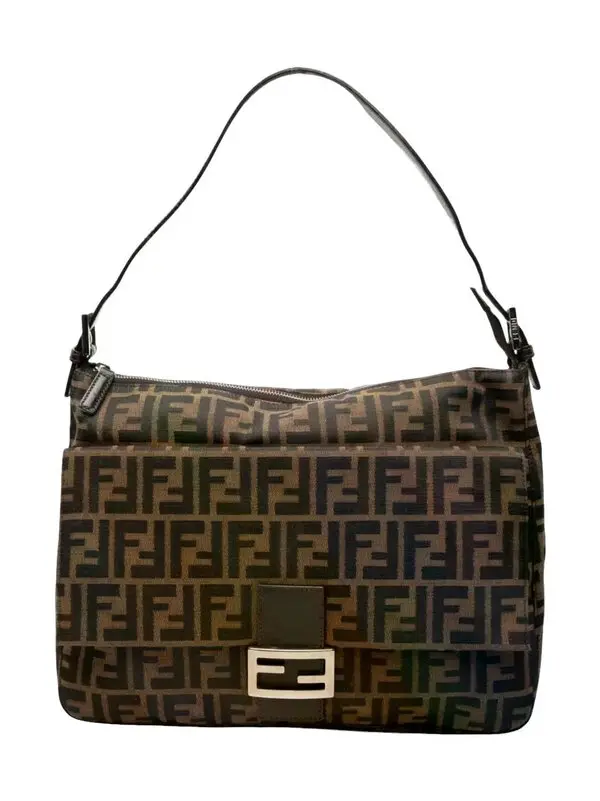 Fendi Zucca Canvas Shoulder Bag - Brown