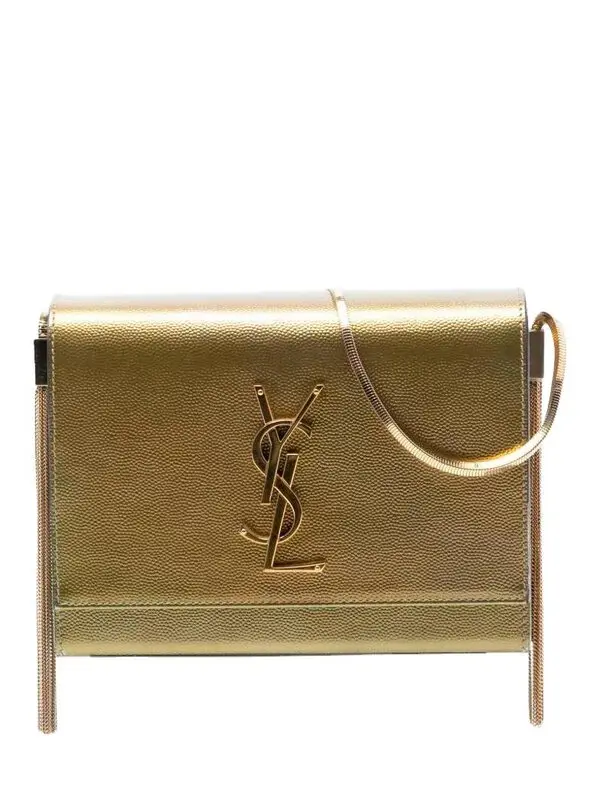 Saint Laurent Monogram Kate Box Chain Crossbody Bag - Gold