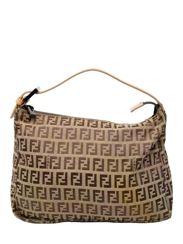 Fendi 2000-2010 Zucchino Canvas Handbag - Brown