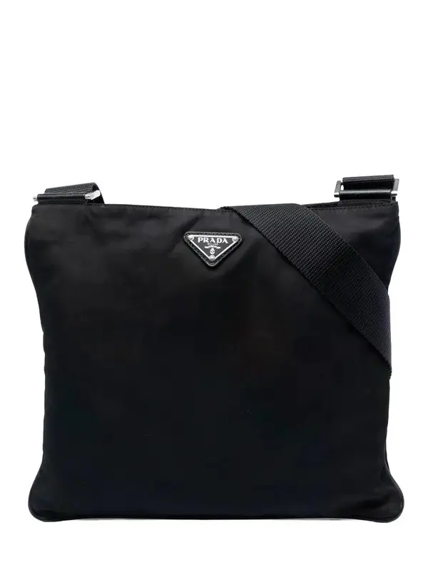 Prada 2013-2025 Tessuto Zip Top Crossbody Bag - Black