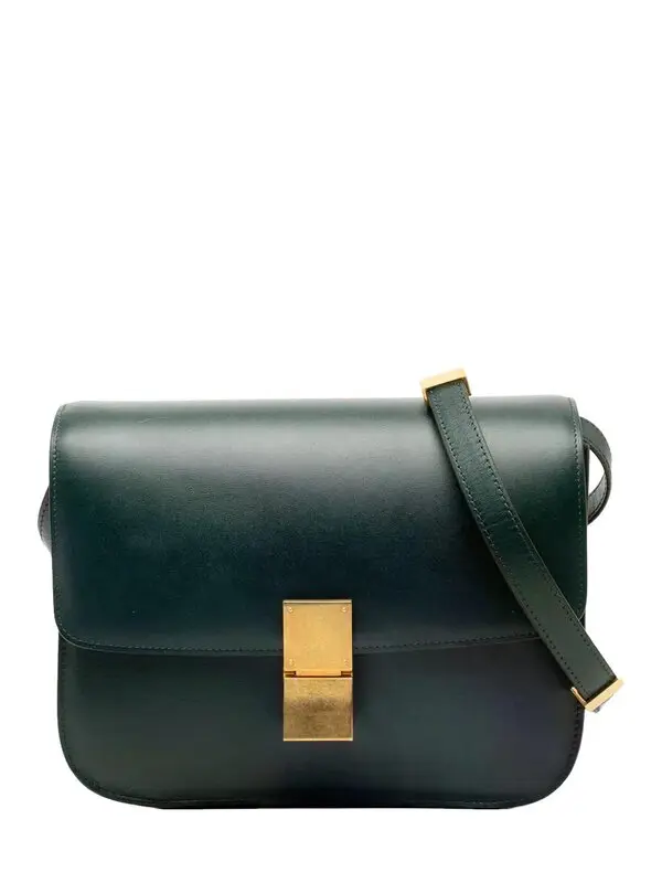 Celine 2019 Medium Classic Box Crossbody Bag - Green