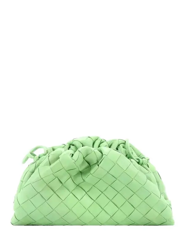 Bottega Veneta The Pouch Intrecciato Nappa Mini Crossbody Bag - Green
