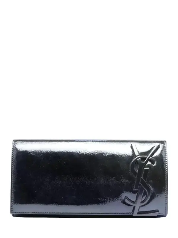 Saint Laurent 2017 Patent Smoking Clutch Bag - Black