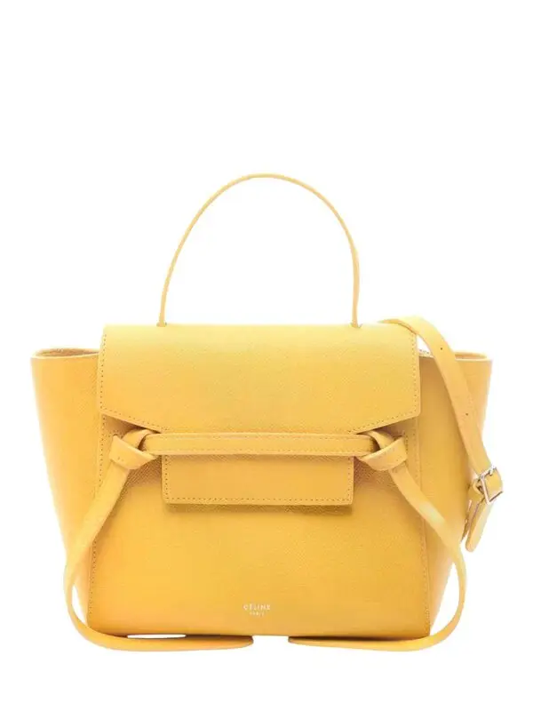 Celine 2018 Nano Grained Calfskin Belt Bag Satchel - Yellow