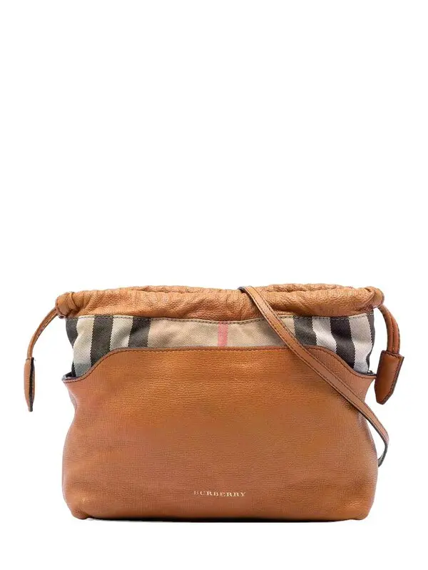 Burberry House Check Canvas And Calfskin Little Crush Crossbody Bag - Brown