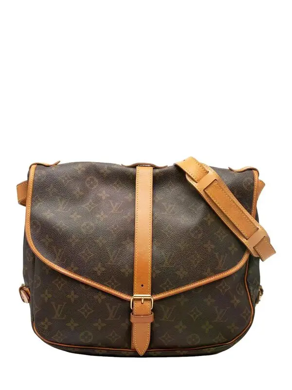 LOUIS VUITTON 1994 Monogram Saumur 30 Crossbody Bag - Brown
