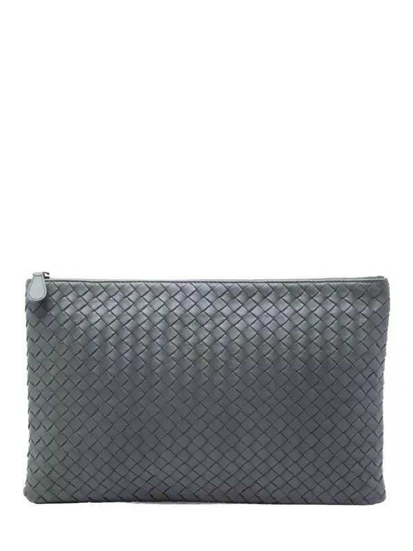 Bottega Veneta 2012-2025 Nappa Intrecciato Clutch - Grey