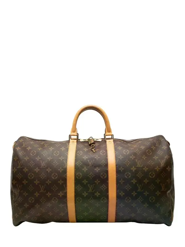 LOUIS VUITTON 1998 Monogram Keepall 55 Travel Bag - Brown