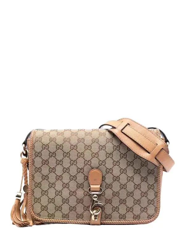 Gucci Gg Canvas Marrakech Crossbody Bag - Brown