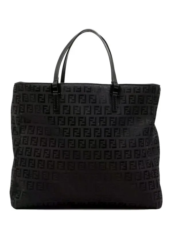 Fendi 2000-2010 Zucchino Canvas Tote Bag - Black
