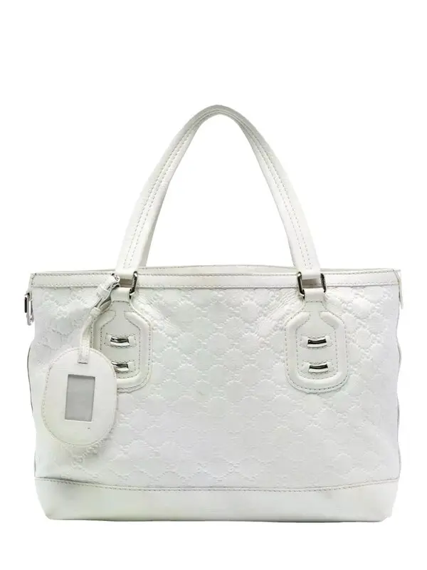 Gucci Ssima Techno Tag Tote Bag - White