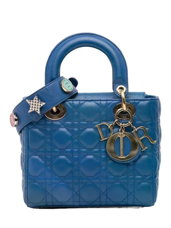 Dior 2016 Small Lambskin Myabcdior Lady Satchel - Blue