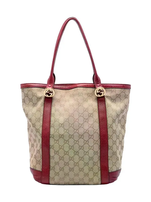 Gucci Gg Canvas Twins Tote Bag - Red