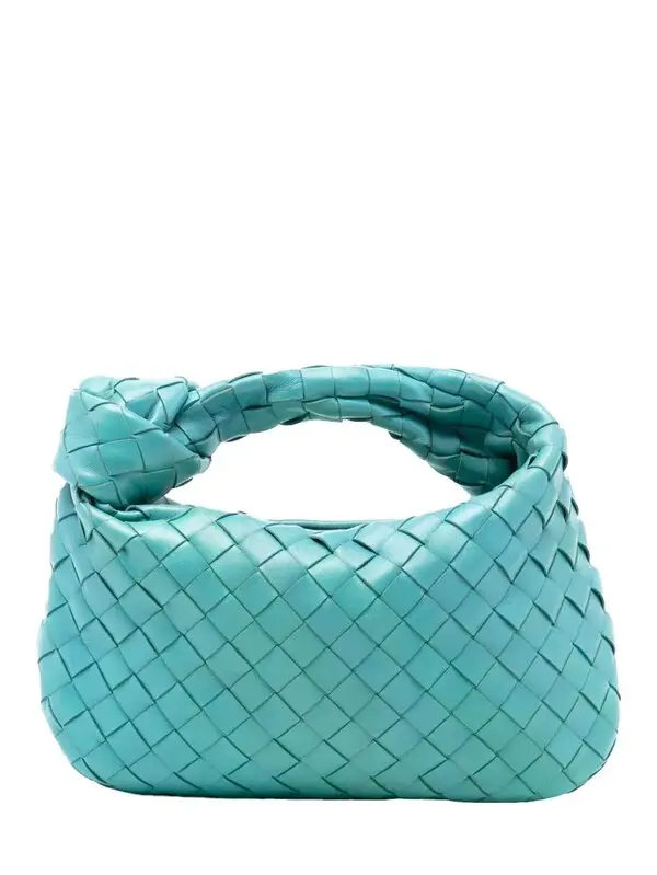 Bottega Veneta Mini Nappa Intrecciato Jodie Hobo Bag - Blue
