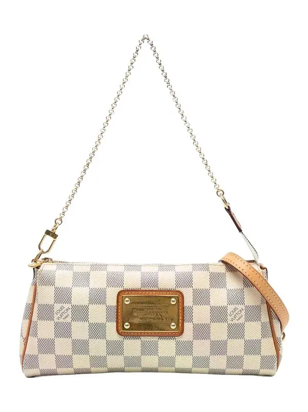 LOUIS VUITTON 2013 Damier Azur Eva Satchel - White