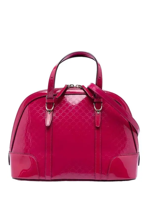 Gucci Small Micro Guccissima Patent Dome Satchel - Pink