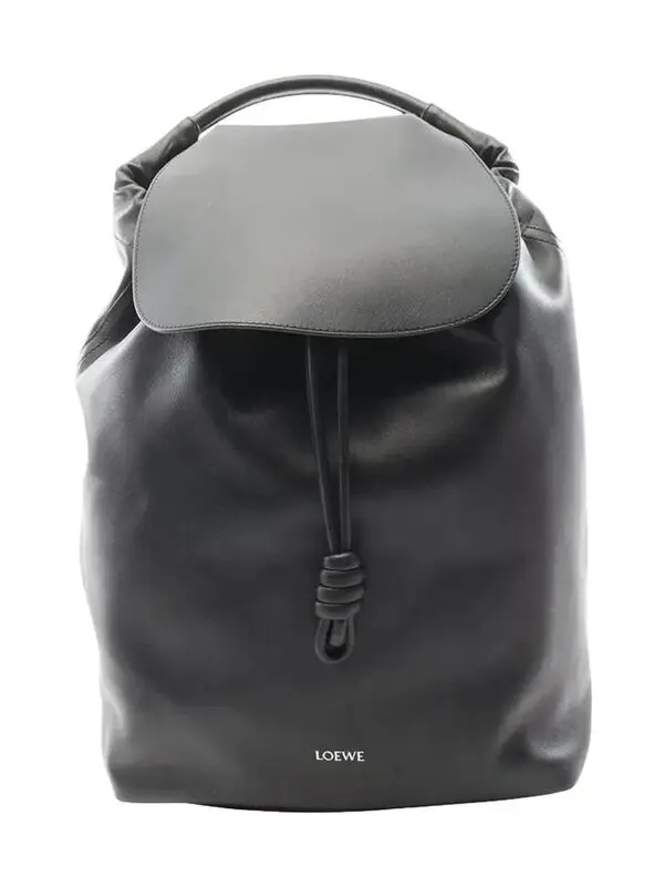 Loewe 2010-2026 Leather Flamenco Backpack - Black