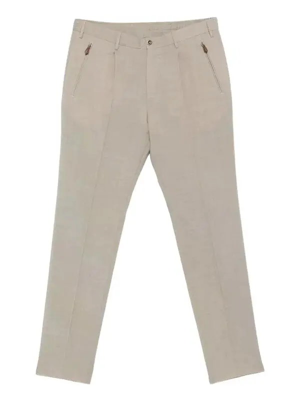 PT TORINO Zip-fastening Belt-loop Trousers - Neutrals