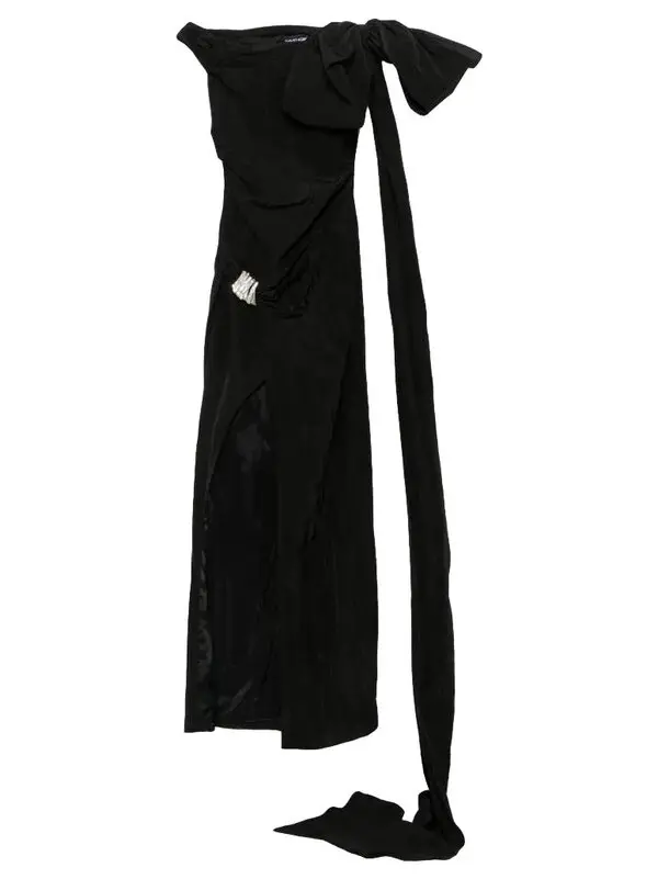David Koma Bow-detail Maxi Dress - Black