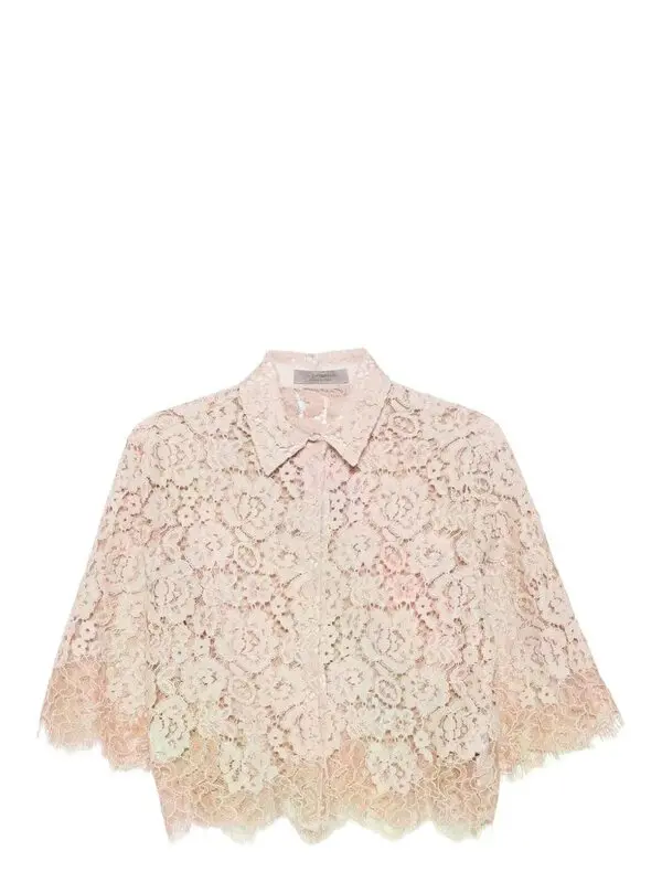 D.exterior Floral-lace Shirt - Neutrals