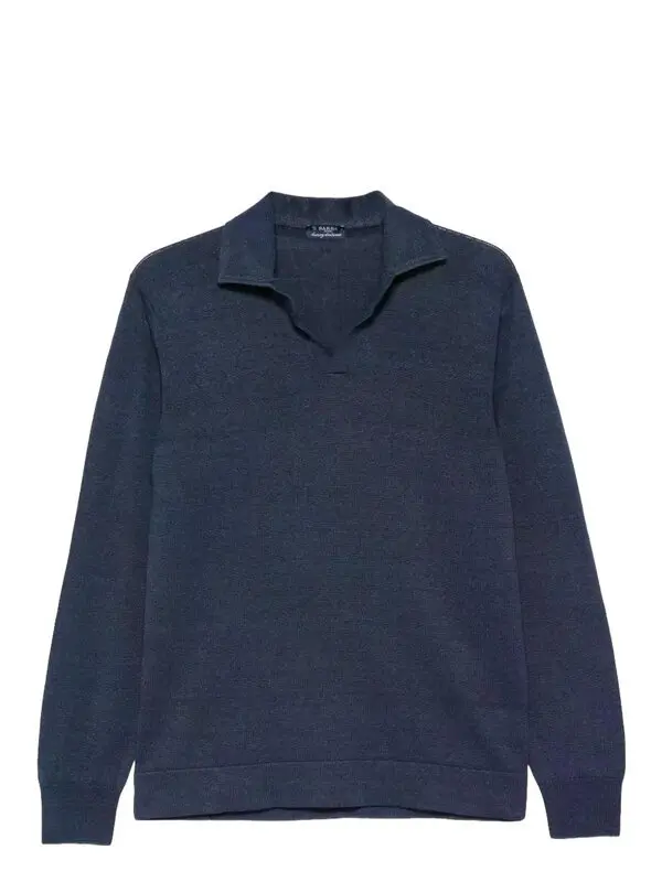 ARTE ANTWERP Polo Collar Sweater - Blue