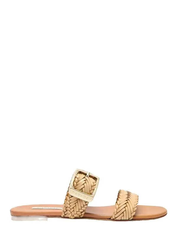 Casadei Kenya Woven Buckle Sandals - Neutrals