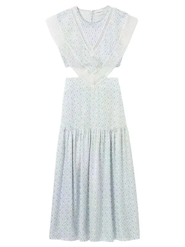 Claudie Pierlot Lace-trim Cutout Dress - White