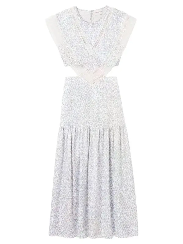 Claudie Pierlot Lace-trim Cutout Dress - White