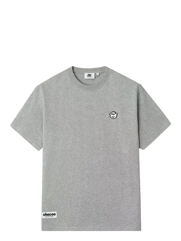 CHOCOOLATE Bear-patch T-shirt - Grey