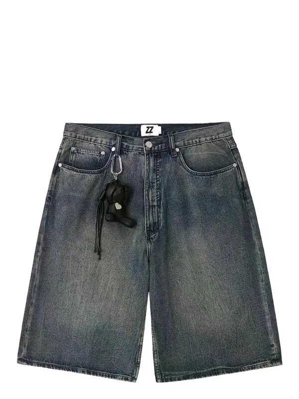 Izzue Puppet-detail Denim Shorts - Blue