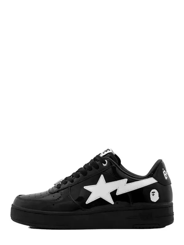 A BATHING APE Sta #2 Leather Sneakers - Black