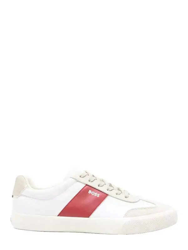 BOSS Panelled Lace-up Sneakers - White