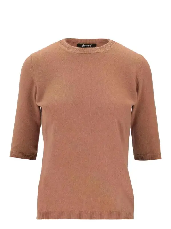 LA ROSE Fine-knit T-shirt - Brown