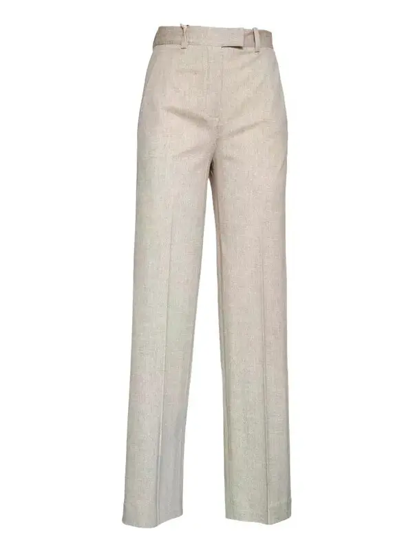 CIRCOLO 1901 Straight Trousers With Belt Loops - Neutrals