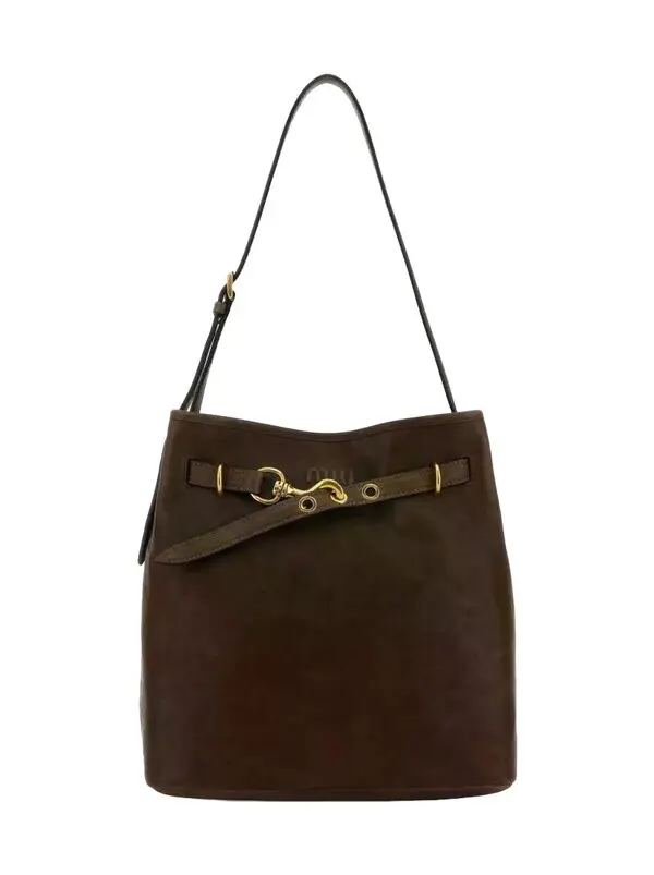Miu Miu Aventure Leather Tote - Brown