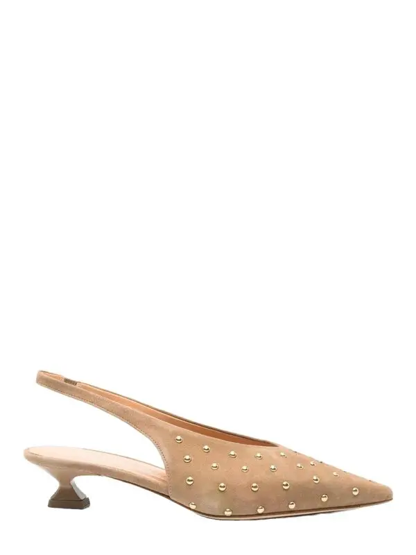 THE SELLER Studded Slingback Pumps - Brown
