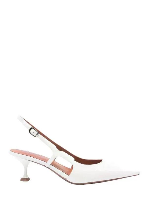 Lola Cruz Carmen Cut-out Slingback Pumps - White